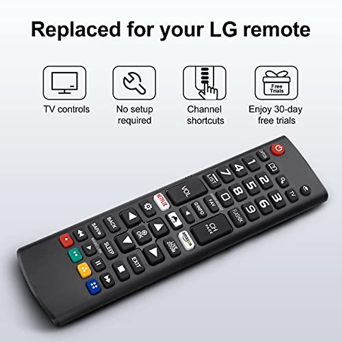 【Pack of 2】 Universal Remote Control for LG TV Remote,Compatible with All Models for LG Brand,TV Remote with Netflix Prime Video Shortcut Buttons