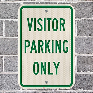 "Visitor Parking Only" Sign By SmartSign | 12" x 18" 3M High Intensity Grade Reflective Aluminum