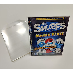 ICFPWR DVD Replacement Case Sleeve Clear Plastic with Flap 10/25/50/100 (100 Pack)