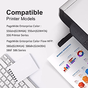 ActualColor C Remanufactured Ink Cartridge Replacement for HP 981A 981 for HP PageWide Enterprise Color 556 556dn Flow MFP 586dn 586f 586 Printer (Black Cyan Magenta Yellow,4-Pack)