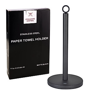 Steelware Central Paper Towel Holder Stainless Steel (Matte Black)