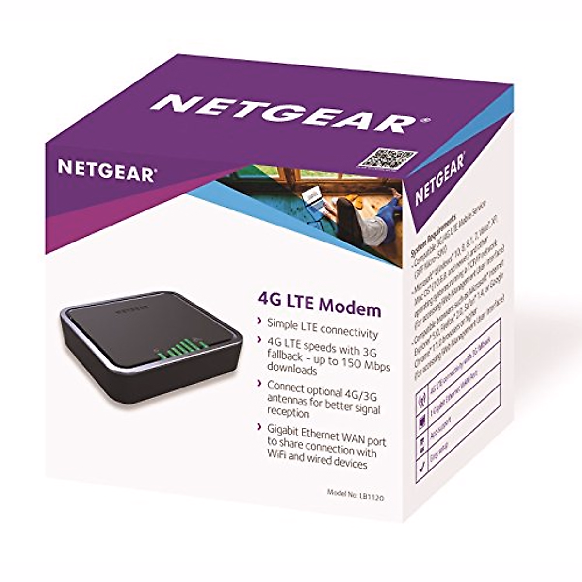 NETGEAR 4G LTE Broadband Modem - Use LTE as Primary Internet Connection (LB1120)