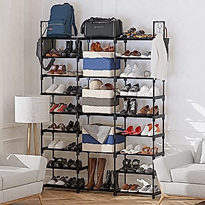 UMBFUN Shoe Rack, 9 Tiers Shoes Rack Organizer for Entryway Hold 50-55 Pairs Shoes and Boots Metal Shoes Storage Tall Stackable Free Standing Big Shoe Rack for Closet(3x9)