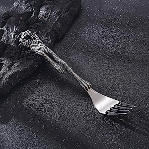 Silverware Set Handmade Badass Lion Cutlery Set Premium Stainless Steel Utensils,Including Knife/Fork/Spoon,Halloween Cutlery Utensil Set Silverware Set Gift For Gothic Punk Lover