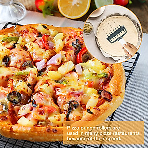 MIPAHI 2 Pieces Pizza Dough Roller, 4.65x7.09x1.97inch Dough Bubbling Killer, Time-saving Pizza Dough, Roller Tool For Pizza, Puff Pastry, Bread