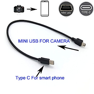 GuangMaoBo OTG Data Cable Type-C to Mini USB Camera
