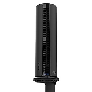 Vornado ATOM 2S AE Oscillating Tower Fan with Stand, Alexa Enabled,Black