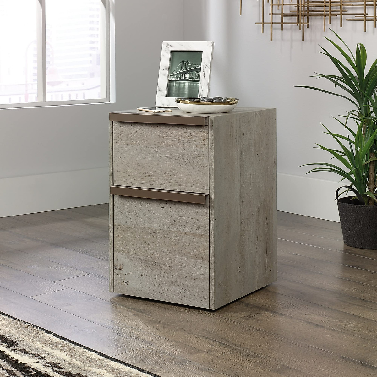 Sauder® Manhattan Gate 18"D Vertical 2-Drawer Mobile File Cabinet, Mystic Oak