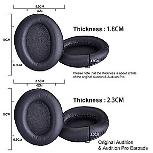 Avantree Black Replacement Earpads for Over Ear Headphones - Suitable for Avantree HT5009, HT4189, HT41899, DG59M, C519M，Audition, Audition Pro（Not Original Audition & Audition Pro Edition）