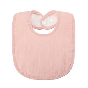 Sea Zaela Muslin Baby Bibs 6 Pack Baby Bandana Drool Bibs Cotton for Baby Boys Girls, 6 Colors Set for Teething and Drooling Pink