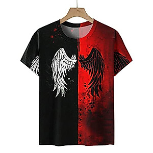 Women's Plus Size Tops Casual Blouse Short Sleeve Lace Crochet Tunic Tops, M-4XL Oversized T Shirts for Women Gym yeshahe Red