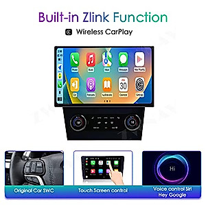 ZWNAV 13.3 inch Android 10 Car Stereo for Ford Mustang 2009-2014,128GB Car GPS Navigation Head Unit, Bluetooth, Carplay,WiFi