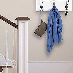 LLPJS Farmhouse Rustic Style Coat Hooks, Coat Rack Towel Hanger for Coats and Hats or Bags Clothes Hanging, Entryway Board Wall Mounted Hooks (12 Pack)