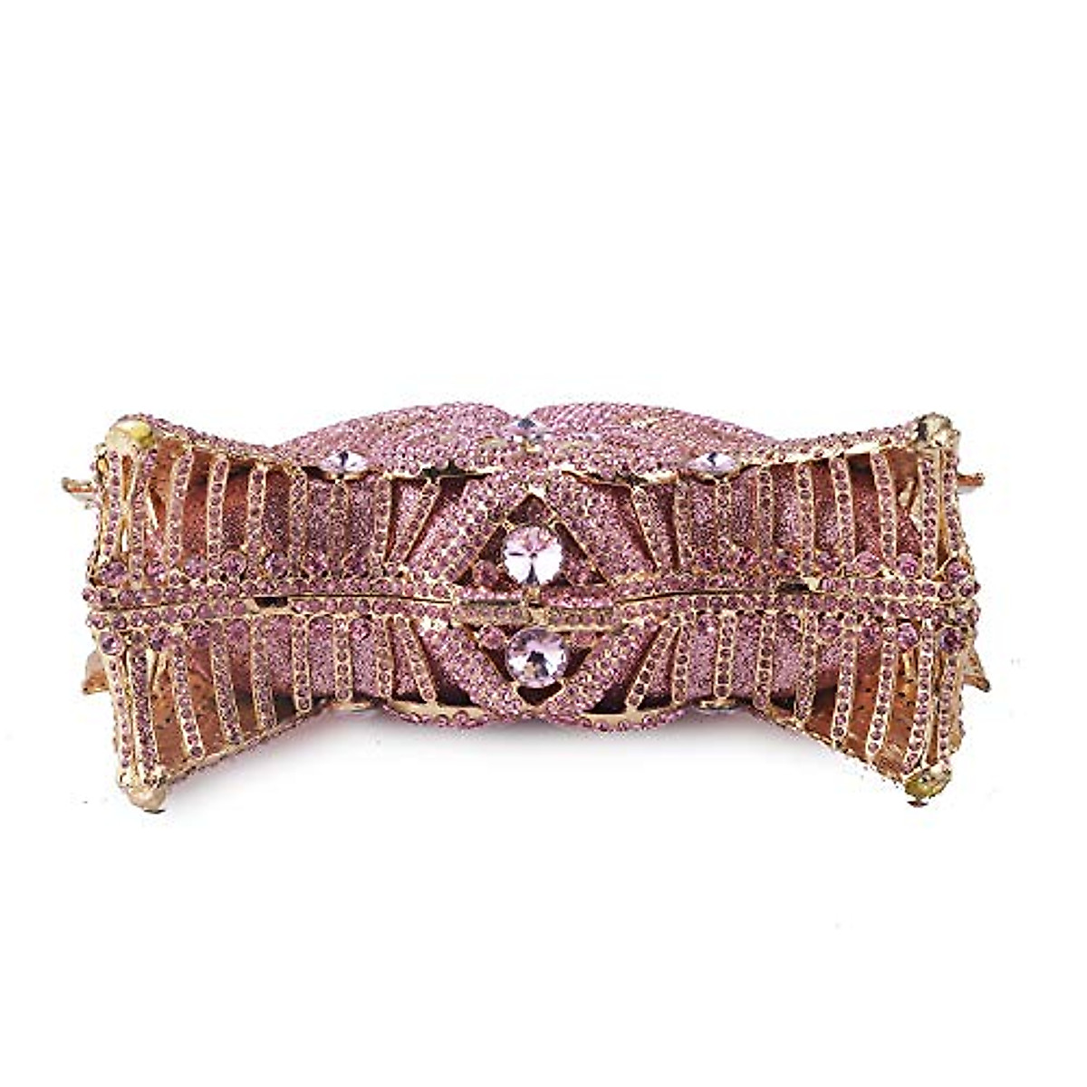 Luxury Glitter Clutch Purse Swans Heart Crystal Bling Evening Bags for Women Shining Shoulder Bags Crossbody Bags (Multi-color)