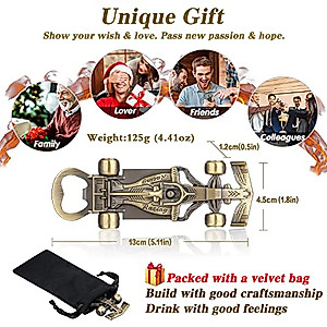 LKKCHER Racing Car Gifts for Men Women, Novelty Racing Car Bottle Opener, Birthday Gifts Christmas Gifts for Men Grandpa Boyfriend Husband, Racing Gifts Stocking Stuffers for Men Women Racing Fans