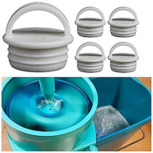 DimyFew 5X Mop Bucket Plug with Pull Ring Professional Replacement Sturdy Accessory Drain Plug Silicone Plug Stoppers for Laundry, 35x33.8mm
