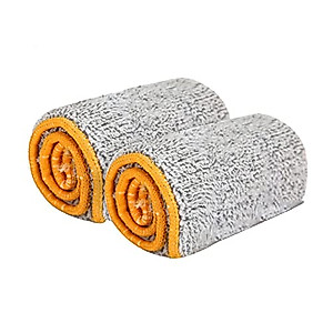 Floor Cleaner Mop 2pcs Cleaning Mops Push Mop Cloth Mop Accessories Double Sided Mop Cloth Flat Grey Flat Pad Floor Mops Dust Cloth Cleaning Tool Mop for Wood Floors