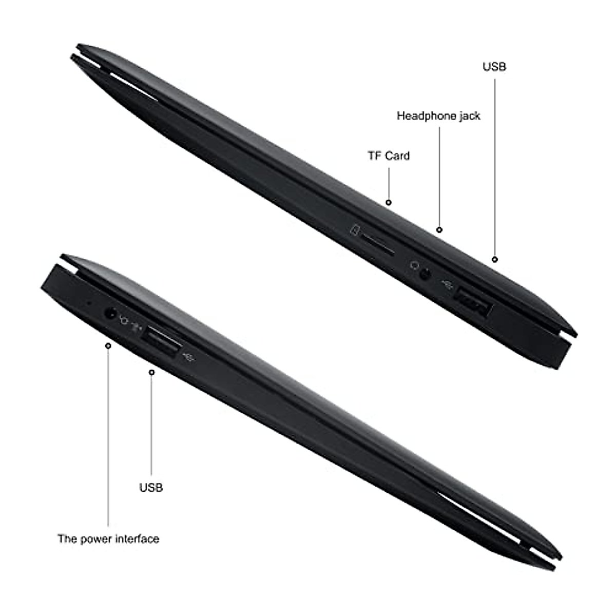 KANGBUKE Android OS Laptop,10.1-Inch IPS(1280*800) Display, Built-in WiFi, Front Camera, Bluetooth,Mini Netbook pc.(Black)