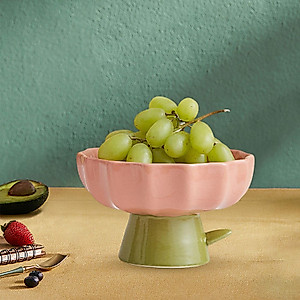 Fruit Storage Rack Key Jewelry Organizer Vegetable Tray Plate Holder for Kitchen Table Party (Pink) (Color : Pink)