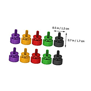 SOLUSTRE Pc Screws 10pcs Aluminum I Replacement Thumb Side Panel Slot Fixing Computer for Chassis Motherboard Supply Thumbscrew Alloy Thumb Screw