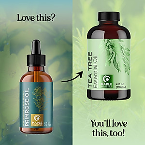 Pure Evening Primrose Oil for Skin - Cold Pressed Natural Face Moisturizer and Nourishing Hair Oil - Use in DIY Skin Care for Dry Flaky Skin Hydration and as a Carrier Oil for Essential Oils Mixing