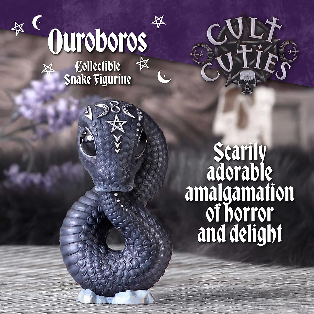 Nemesis Now Cult Cuties Adorable Occult Figurines, Bewitching Evil Spirit Creatures, Hand-Painted, Resin - Ouroboros