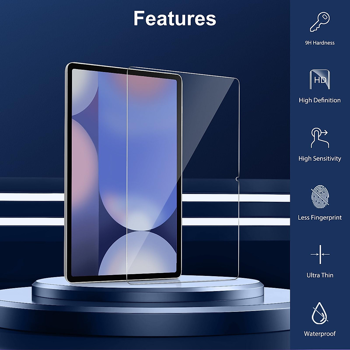 SPARIN Screen Protector for Galaxy Tab S10 Plus/S9 Plus/S9 FE Plus/S7 FE 5G/S8 Plus 12.4'', 2 Pack Tempered Glass for Samsung Galaxy Tablet S10+/S9 Plus/S7 FE