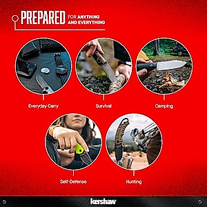 Kershaw Blur Olive and Black Pocket Knife, 3.4” Stainless Steel Blade with Assisted Opening, Olive Aluminum Handle with Deep-Carry Pocketclip, Small Folding Knife