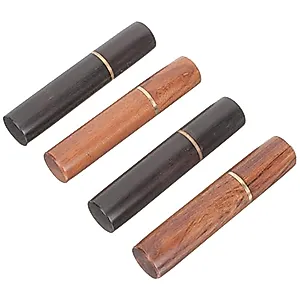 VICASKY 4Pcs Sewing Needles Holder Wood Needle Case Portable Needles Storage Case Wood Pill Bead Box Holder for Store Embroidery Needle Hand Crafts Knitting Tool Toothpick