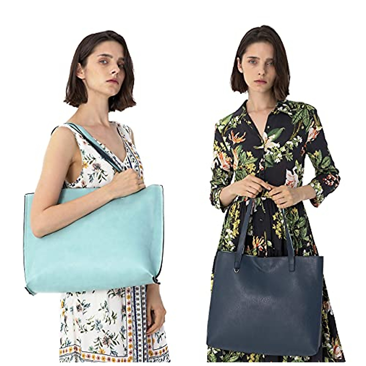 Scarleton Leather Tote Bag for Women, Womens Purses and Handbags, Reversible Tote Bags for Women, Purses for Women, H18425019, Blue