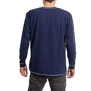 Calhoun Mens Officially Licensed NHL French Terry Long Sleeve Rashguard (Large, Buffalo Sabres)