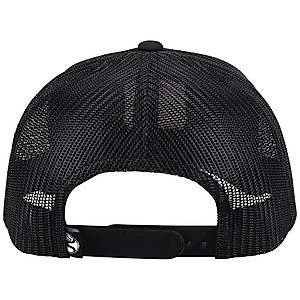 HOOEY Bronx Adjustable Snapback Mesh Back Trucker Hat (Black)
