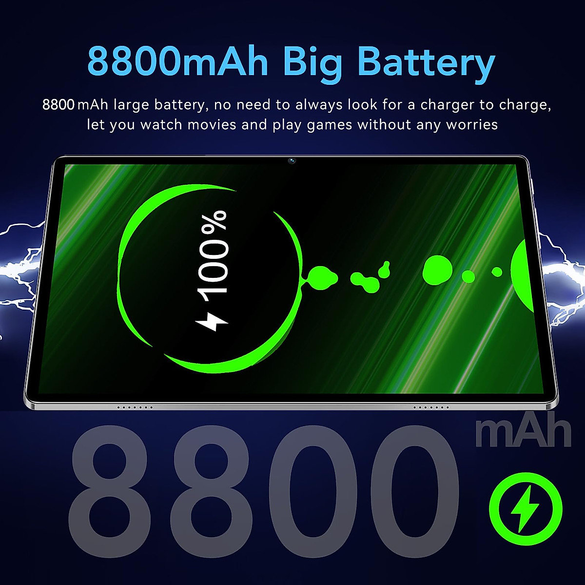 2 in 1 Tablet, 10.1 Inch Android 12 Tablet, 4G Cellular Tablet with Keyboard & Case, Octa Core CPU, 4GB RAM 64GB ROM, FHD Display, 13MP Dual Camera, 5G WiFi, BT5.0, 8800mAh