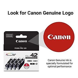 Canon CLI-42 ChromaLife Value Pack (2 Photo Black, 1 Gray & 1 Light Gray) Compatible to PIXMA PRO-100