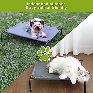 CZPET Elevated Cat Bed Puppy Hammock Raised Cooling Bed Portable Indoor and Outdoor Pet Bed Washable Breathable Mesh Bed Stable Pet Bed (Pet Bed)