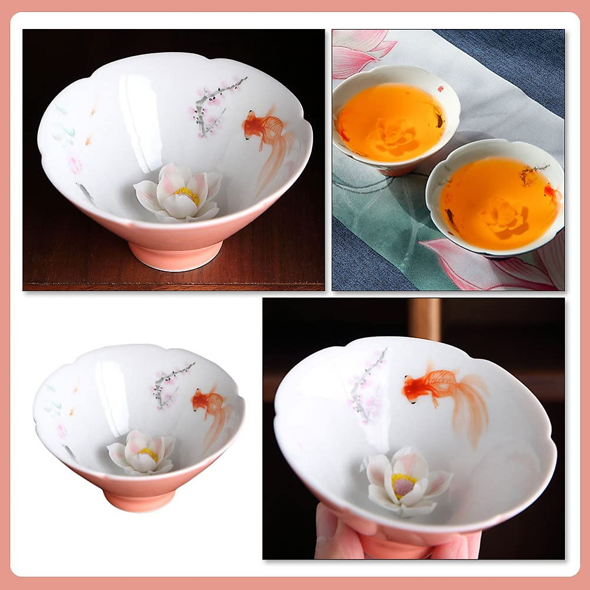 Hemoton Ramekins Cereal Bowl Bowls Japanese Tea Set Colorful Painting Tea Cup Household Teaware Ceramic Tea Cup Chinese Tea Tasting Cup Chinese Tea Set Soup Soup Bowls Bowl Mini Tea Cup