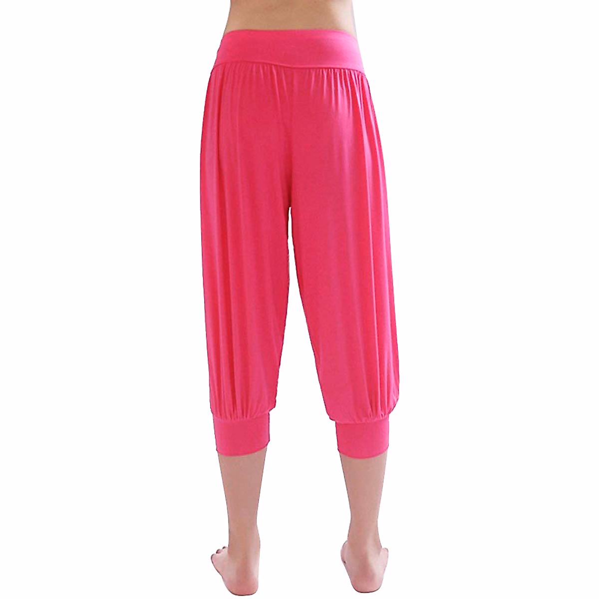 LKXHarleya Women Modal Harem Yoga Pants Loose Casual Fold Over Pilates Capri Pants Yoga Pants