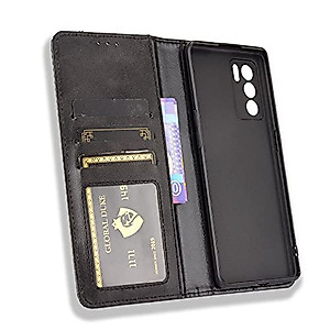 Case for Oppo Reno 6 Pro 5G Leather Stand Wallet Flip Case Cover for Oppo Reno 6 Pro 5G Retro Magnetic Phone Shell Wallet Phone case with Card Slots
