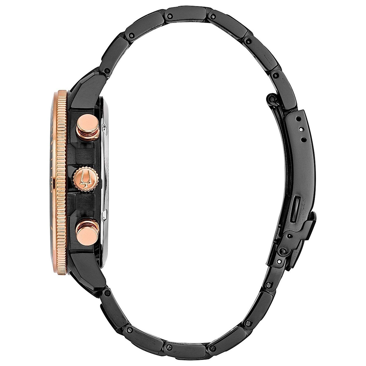 Bulova Marine Star Chronograph Mens Watch, Stainless Steel , Black (Model: 98B302)