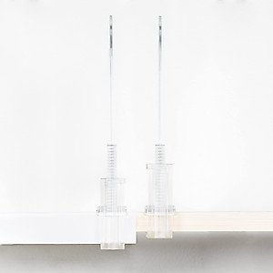 Richards Homewares Acrylic Shelf Dividers - Purse, Sweaters Organizer for Closet - Clear Separators Closet Shelf Organizer - 8 Pack Adjustable up to 2.5” Thick