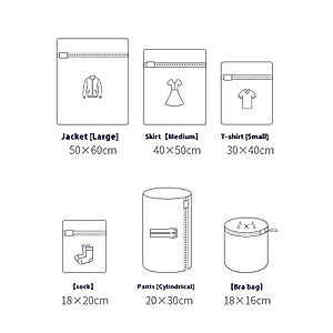 Emosun laundry bag 6Pcs Durable Honeycomb Mesh Laundry Bags for Delicates, Laundry Bags Mesh Wash Bags, Lingerie Bags for Washing Delicates (Beige)