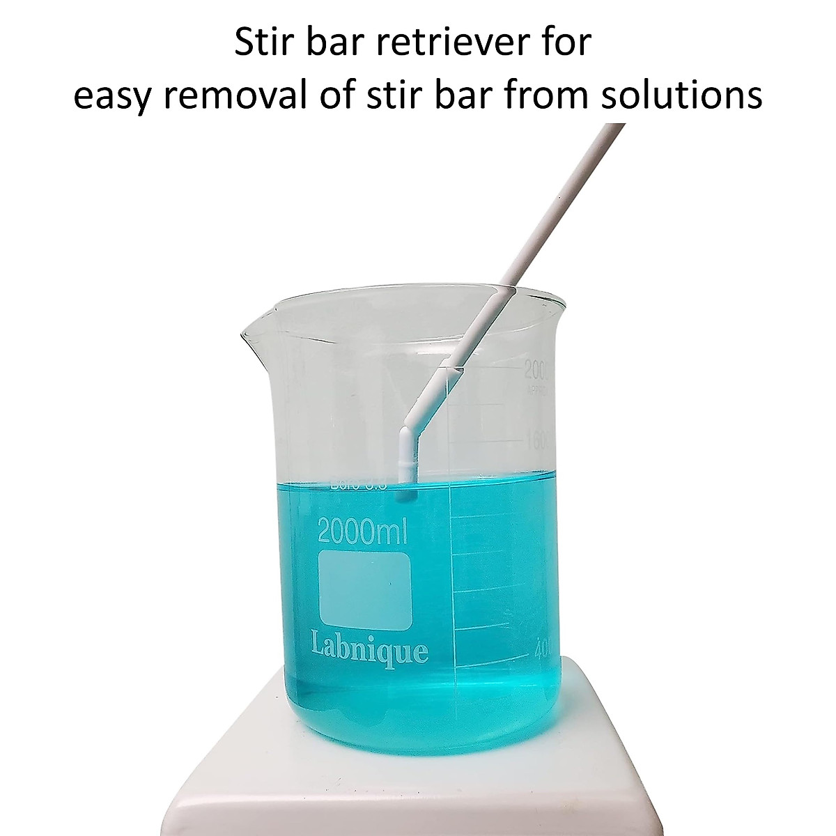 Microyn 7pcs PTFE Stir Bars Set for Magnetic Stirrer Mixer (Five Straight Bars of 15,20,25 35 and 50 mm, One Cross-Shaped Bar of 38 mm, and One Stir Bar Retriever of 250 mm)