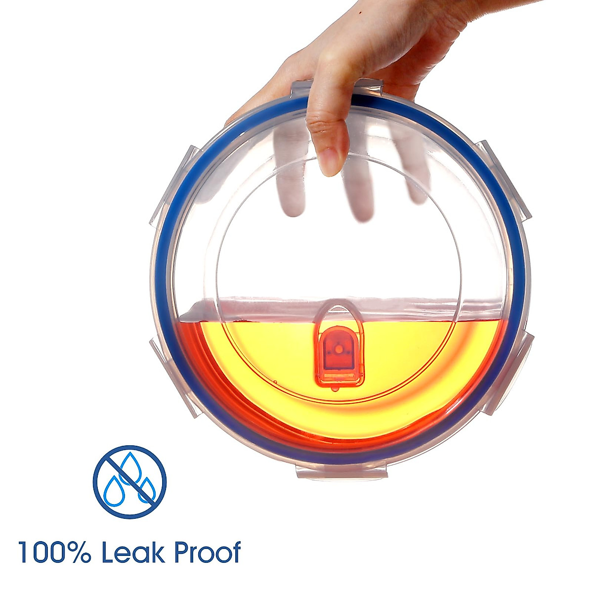 NUTRIUPS 1.6L Glass Food Storage Containers Set, Round Meal Prep Containers, Glass Bowls With Lid