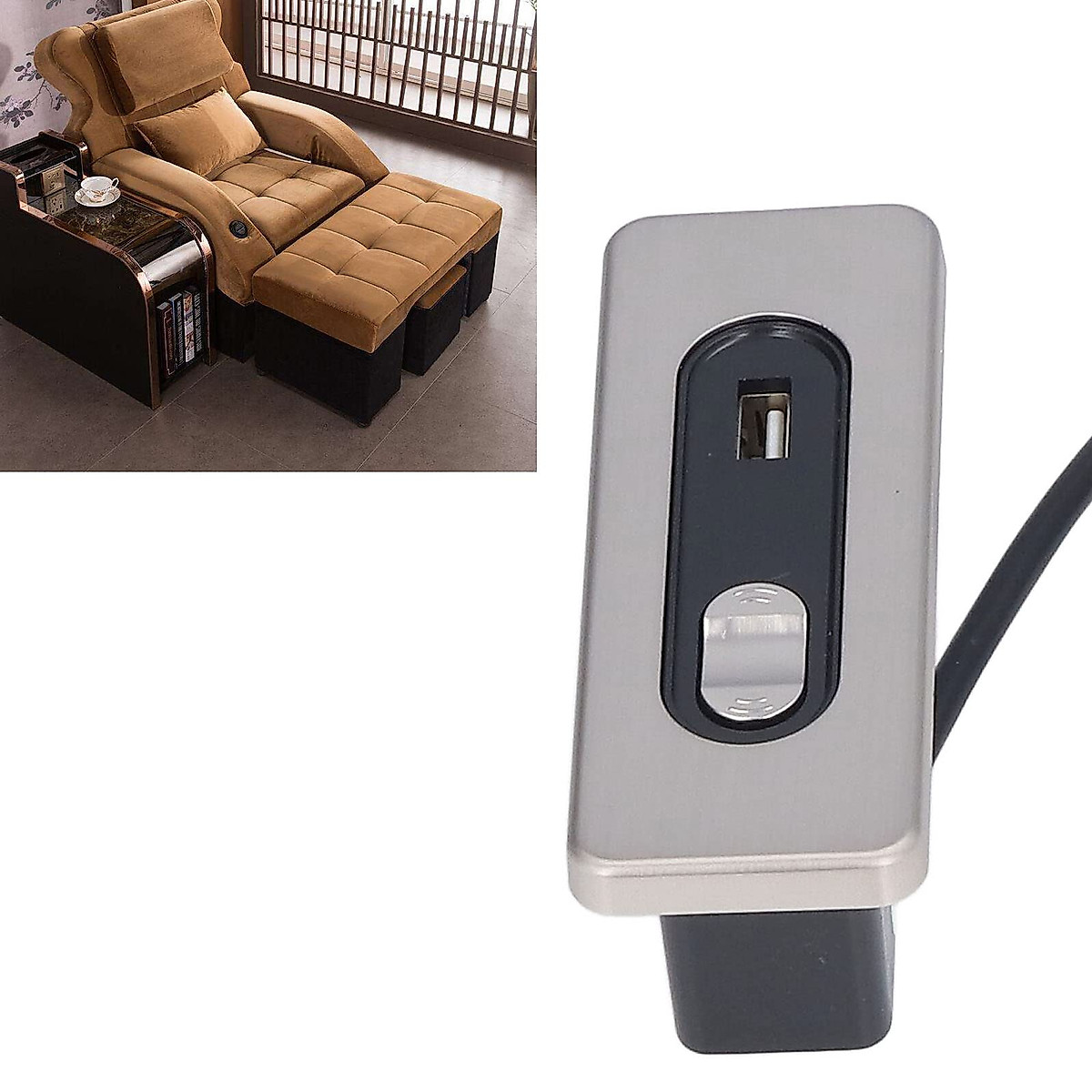 Electric Recliner Controller, USB Socket Charging Port Easy Installation Lift Sofa Controller for Electric Wheelchairs for