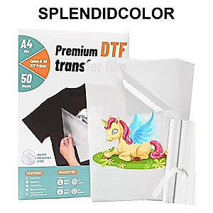 Splendidcolor DTF Ink 250ML 6 Pack Premium DTF Ink Water Base Digital Inkjet Ink Refill for Direct to Film Printers with Epson Printhead L1800 L805 R1390 4720 I3200 XP600 DX7 DX5 5113.…