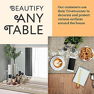 Anna Stay Table Runners - Trivet & Table Runner, Handles Heat Up to 300F, Anti Slip, Hand Washable, Convenient for Hot Dishes and Pots, Great as Jute Dresser Decor & Table Decor, Burlap Table Runners