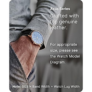 Fullmosa 18mm Leather Watch Bands Compatible with Garmin Vivoactive 4S/Vivomove 3S/Active S/Venu 2S/Move 3S,Black