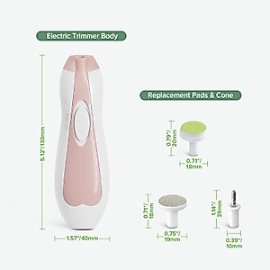 haakaa Baby Nail Trimmer Electric Baby Nail Clippers Kit for Newborn, Toddler or Adults Fingernails and Toenails Care, Baby Nail Care Set & Extra 4 Replacement Pads Combo
