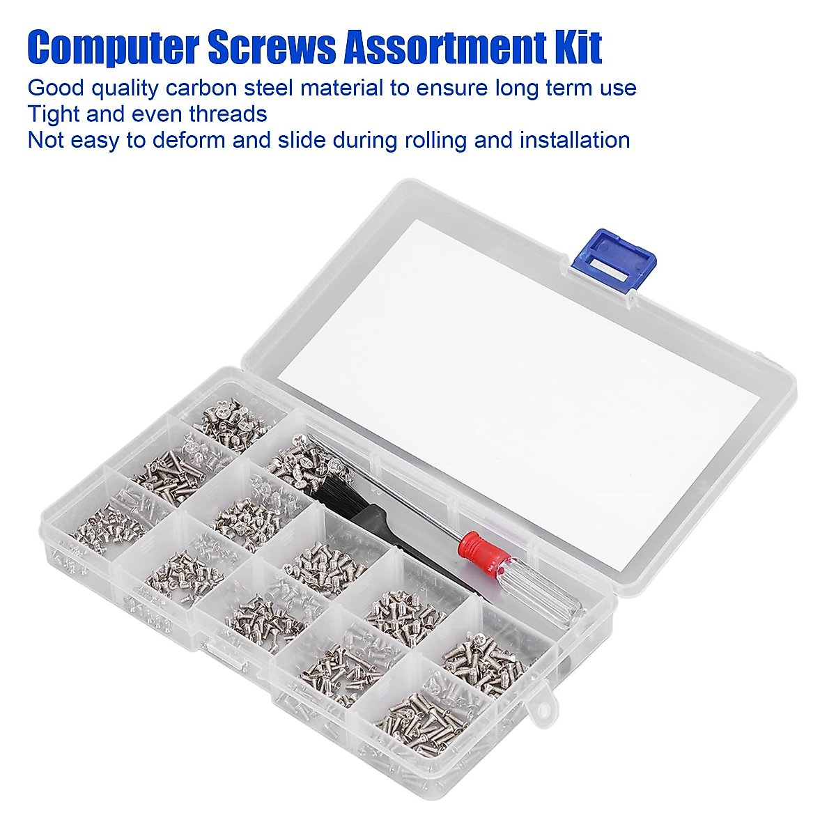 Computer Screw Set, Computer Screws, Tight and Regular Threads, nondeformable for Laptop