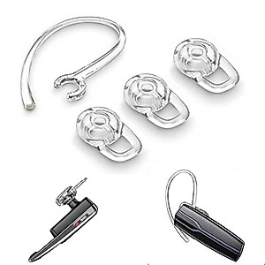 Zotech Earbud Gel & Ear Hook for Plantronics, 12 Pcs (Small/Medium/Large) Clear Replacement Eargel & 8 Pcs Clear Ear Hook, Fit for Plantronics M155 M165 M1100 M100 M55 M28 M25 Voyager Edge